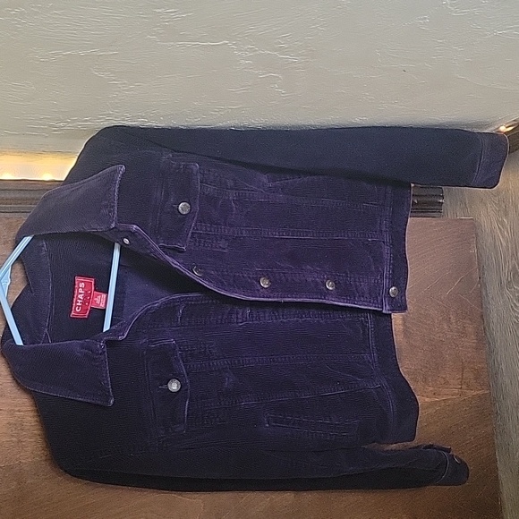 Chaps | Jackets & Coats | Chaps Navy Blue Corduroy Small Denim Jacket ...